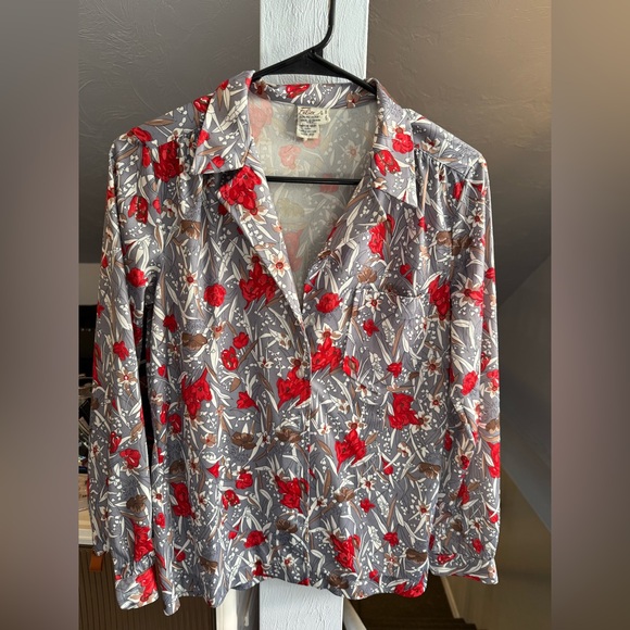 Finley | Tops | Vintage Finley Floral Buttonup Blouse | Poshmark